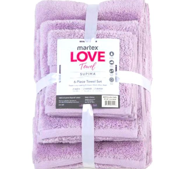Martex | Bath | Martex Love Towel Supima Cotton 6 Piece Towel Set Asst ...